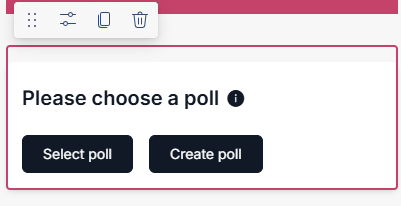 How to configure the poll component?